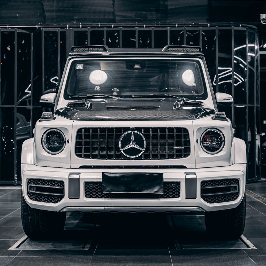 iMP Benz W463A G63 & G Class Carbon Front Roof Spoiler w/ DRL – IMP ...