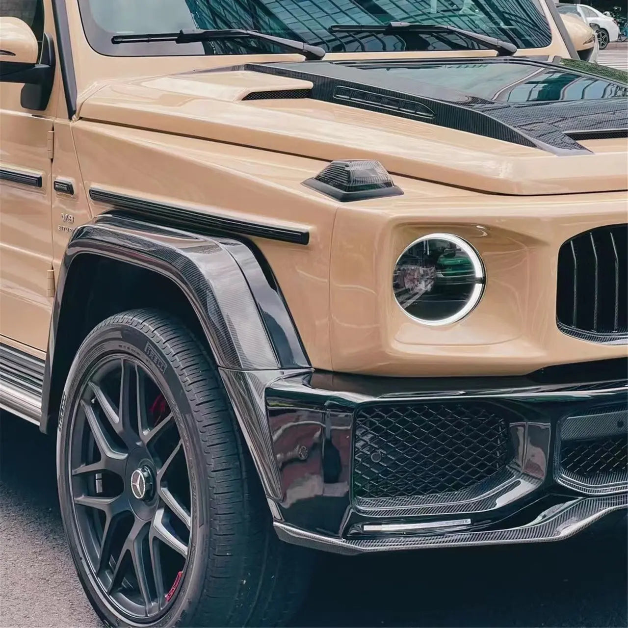 iMP Benz W463A G63 & G Class Ver.1 Partial Carbon Front Bumper